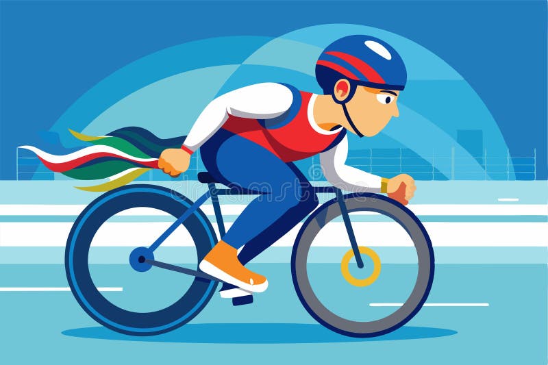 A Dynamic Illustration of a Paralympic Cyclist in Action, Showcasing ...