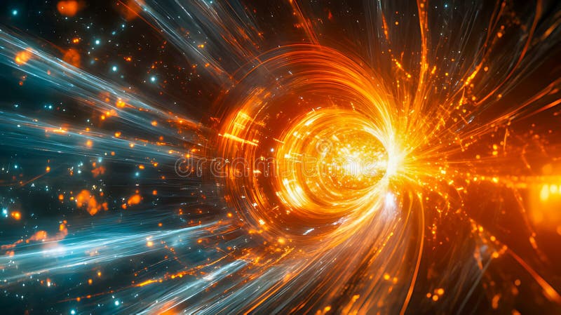 A Dynamic Illustration of a Particle Accelerator, Ai Generated Stock ...