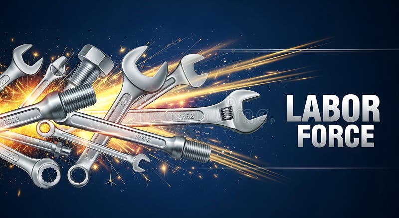 Labor Force: Wrench and Bolt Illustration Stock Illustration ...