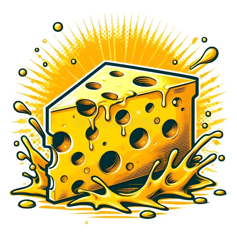 Cheesy Splash stock illustration. Illustration of cartoon - 362635627
