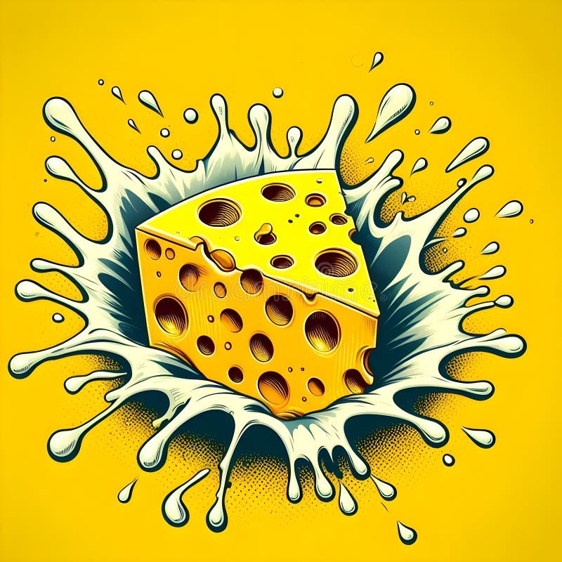 Cheesy Splash stock illustration. Illustration of graphic - 362635653