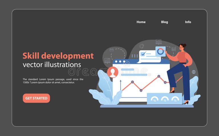Dynamic Illustration of Skill Development. Stock Vector - Illustration ...