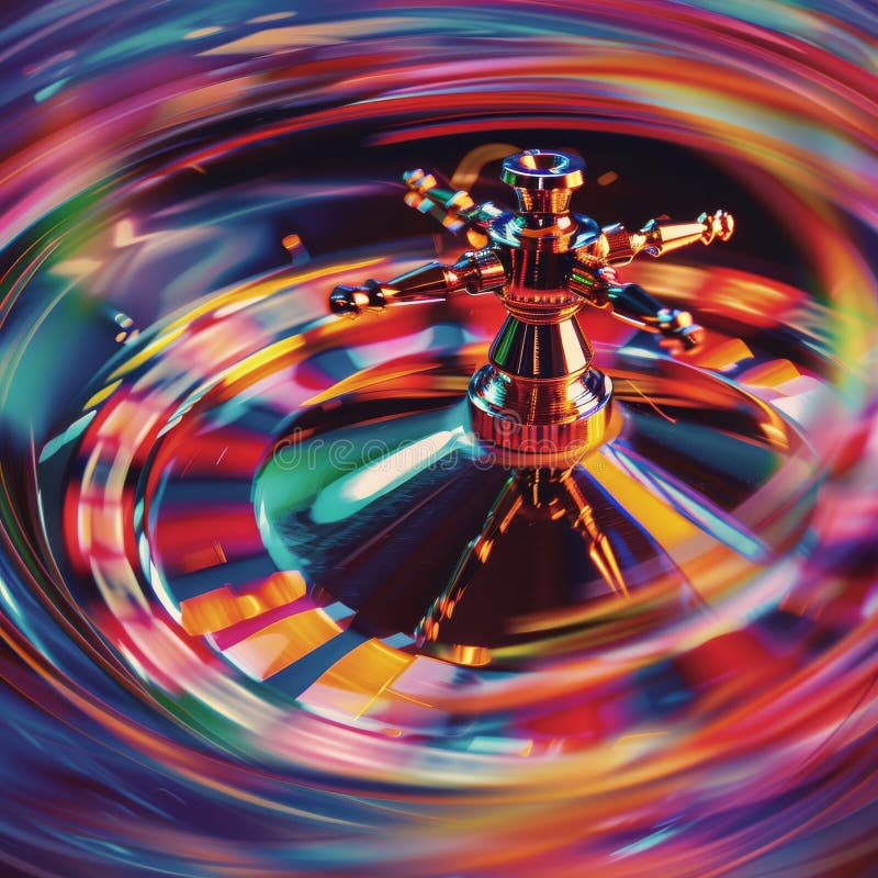 A Dynamic Illustration of the Spinning Roulette Ball Moving in a Blur ...