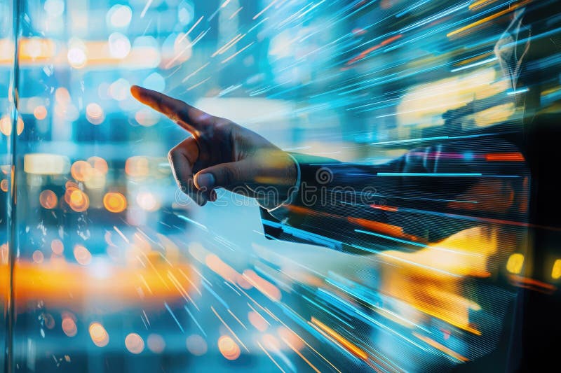 Businessperson Presenting Ideas with Motion Blur Effect Stock Photo ...