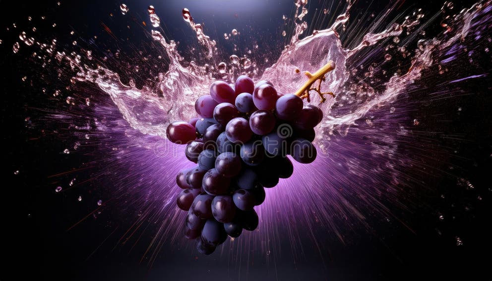 Exploding Grapes – Fireworks of Juice and Fruit in Mid-Air Stock ...