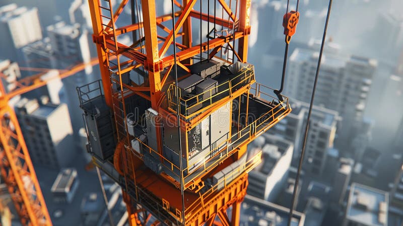 Construction of Tower Crane Using Torque Stock Photo - Image of ...