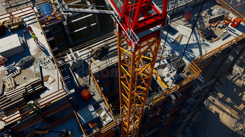 Construction of Tower Crane Using Torque Stock Illustration ...