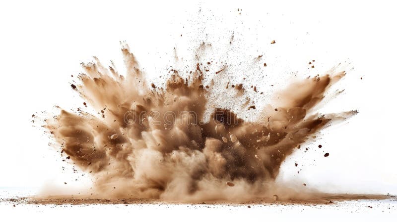 Explosive Sand Burst Generative AI Stock Image - Image of energy ...