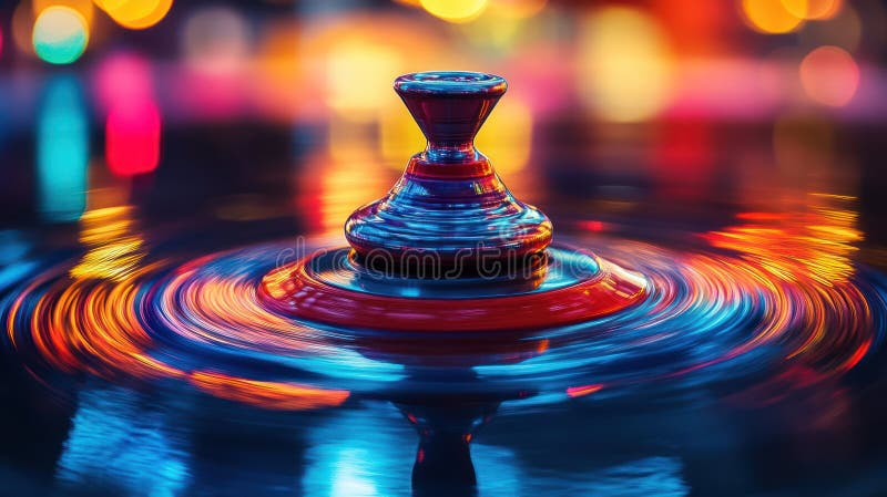 Energetic Closeup of Spinning Motion with Unique Texture and Vibrant ...