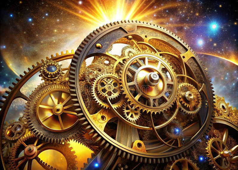 Abstract Colorful Clockwork Gears Symbolize the Value of Time in ...