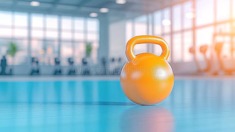 Fit Group Training with Kettlebell, Fitness Ball, and Exercise Bag at Gym Stock Illustration ...