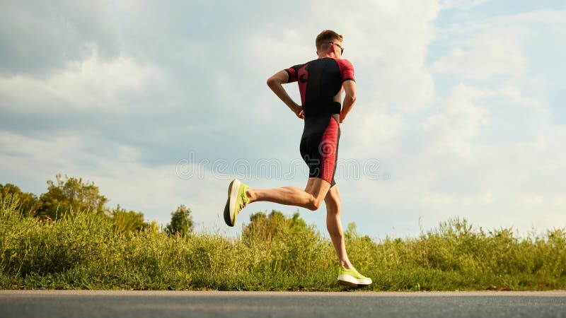 Dynamic Image of Competitive Man in Sportswear, Athlete Training ...