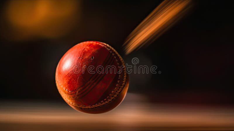 A Dynamic Image of a Cricket Ball Mid-flight, Bowled by a Fast Bowler ...
