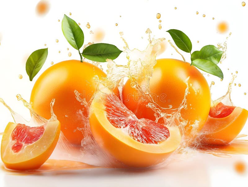 A Dynamic Image of Exploding Oranges, a Visual Representation of a Refreshing Fruit Stock ...