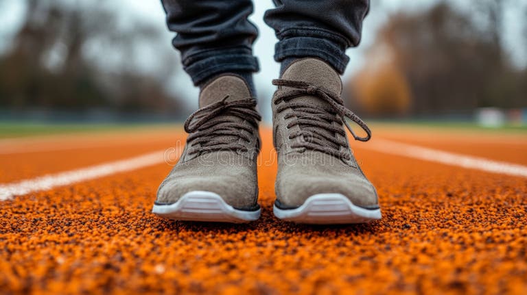 The Dynamic Image Features a Low-angle Shot of a Runner S Foot at the ...