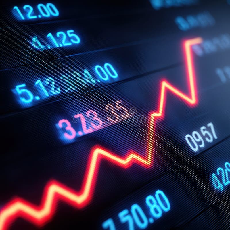 Stock Market Chart with Dynamic Graph and Rising Trend Analysis Stock ...