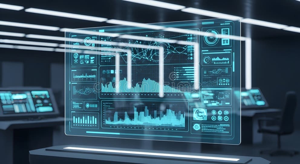 Futuristic Data Display: a Modern Interface for Advanced Technological ...