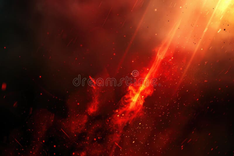 Dynamic Image of Fire and Smoke on a Red and Black Background. Perfect ...