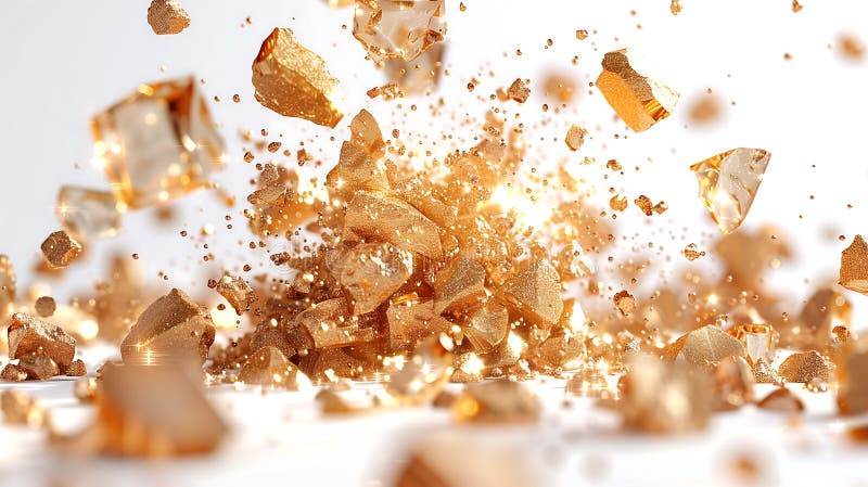 Dynamic Image of Gold Fragments Exploding and Scattering, Capturing the ...