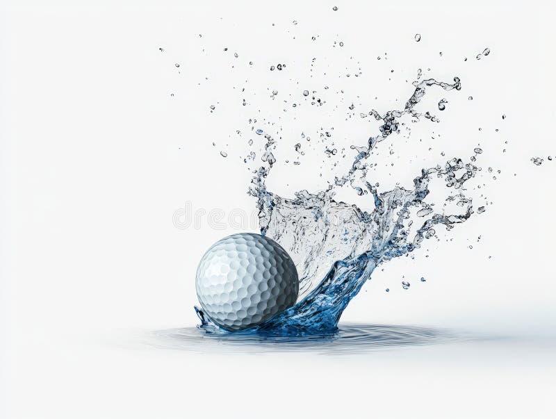 A Dynamic Image of a Golf Ball Splashing into Water Capturing Motion ...