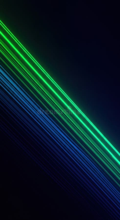 Dynamic Image of Light Trails in Green and Blue Against a Dark Backdrop ...