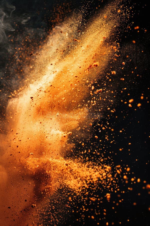 A Dynamic Image of an Orange Dust Cloud in Motion. Suitable for ...