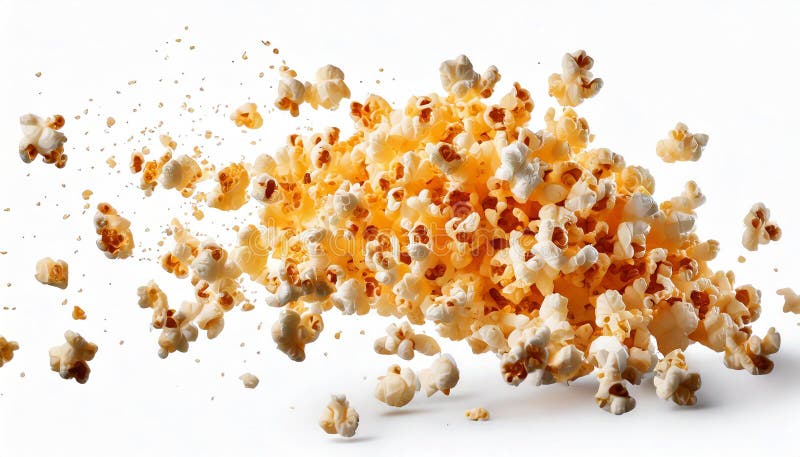 A Dynamic Image of Popcorn Exploding in Mid-air, Perfect for Snack and ...