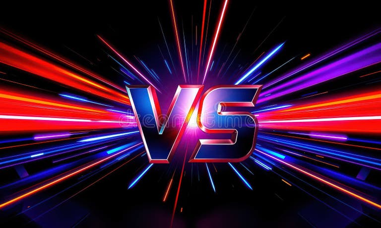 Dynamic Versus Composition with Bold Typography and Vibrant Light ...