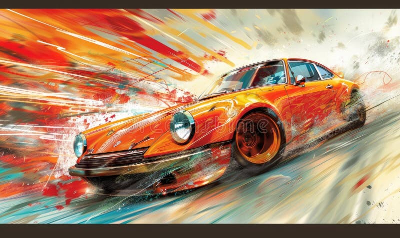 A Dynamic Image of a Racing Car Speedily Navigating a Challenging ...