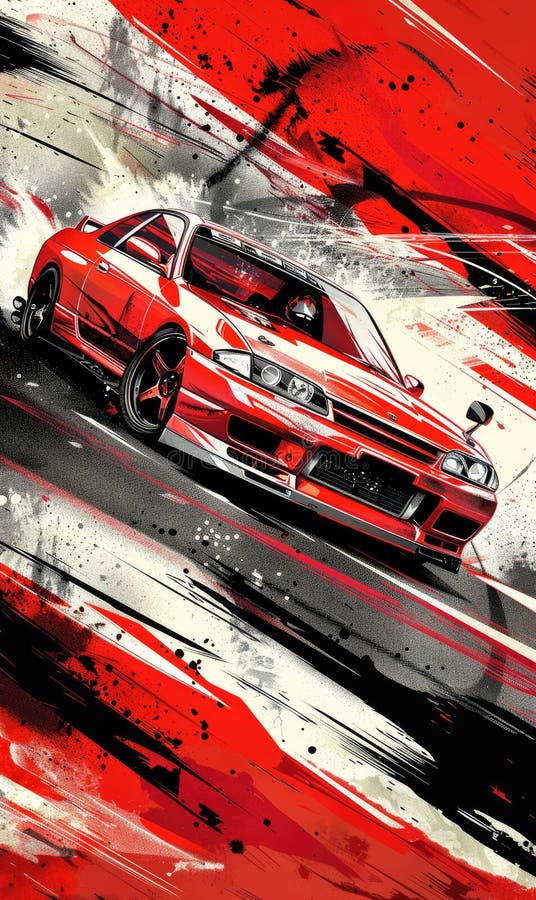 A Dynamic Image of a Racing Car Speedily Navigating a Challenging ...