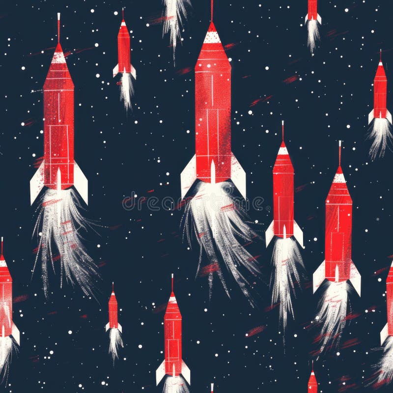 A Dynamic Image of Rockets Soaring through the Sky. Suitable for ...