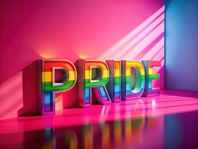 Vibrant Rainbow Letters on a Pink Background a Colorful and Celebratory ...
