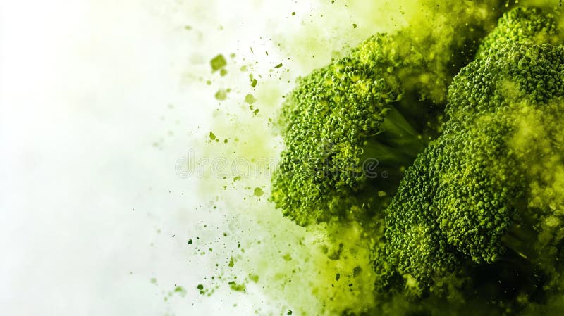 Vibrant Green Broccoli Explosion Fresh Vegetable Healthy Food Dietary ...