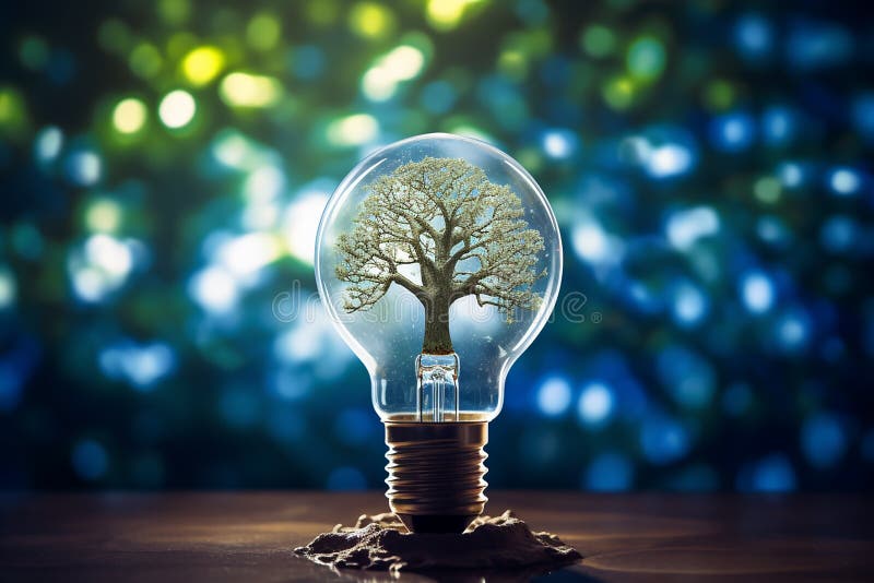 Innovation nurtures nature stock illustration. Illustration of ...