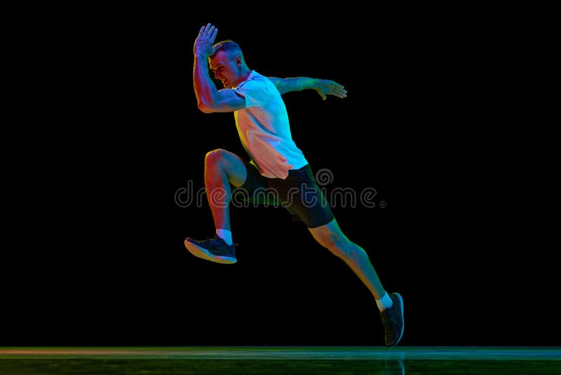 Dynamic Image of Young Man with Muscular, Strong, Fit Body ...