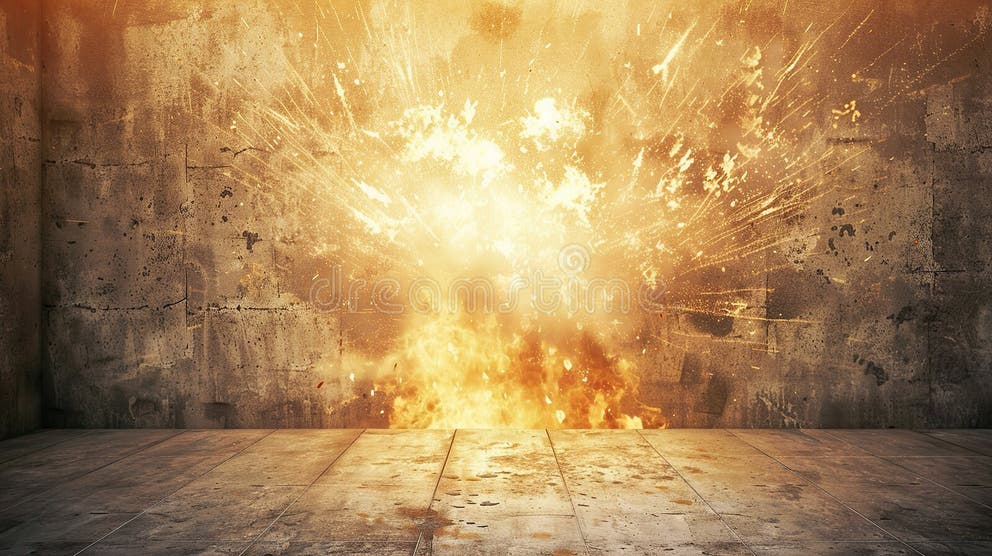 Dynamic Impact, Exploding Wall with Open Center Space. Generative Ai ...