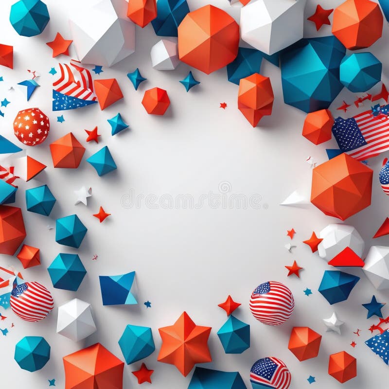 Celebrate Independence Day with a Vibrant Geometric Background Design ...