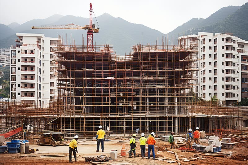 Dynamic Industrial Development. Building Under Construction and ...