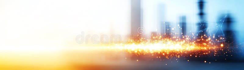 Dynamic Industrial Image Featuring Flowing Sparks and Blurred ...