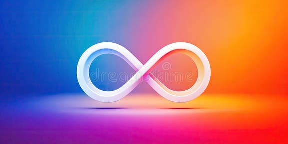 Dynamic Infinity Symbol Animation Loop Vibrant Gradient Background ...