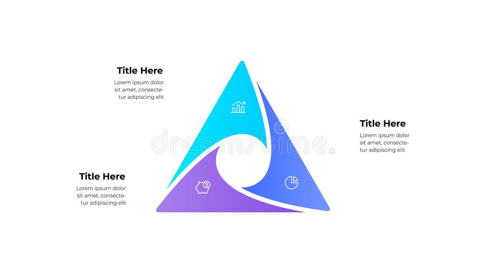 Dynamic Infographic Design Featuring a Triangular Chart with Financial ...