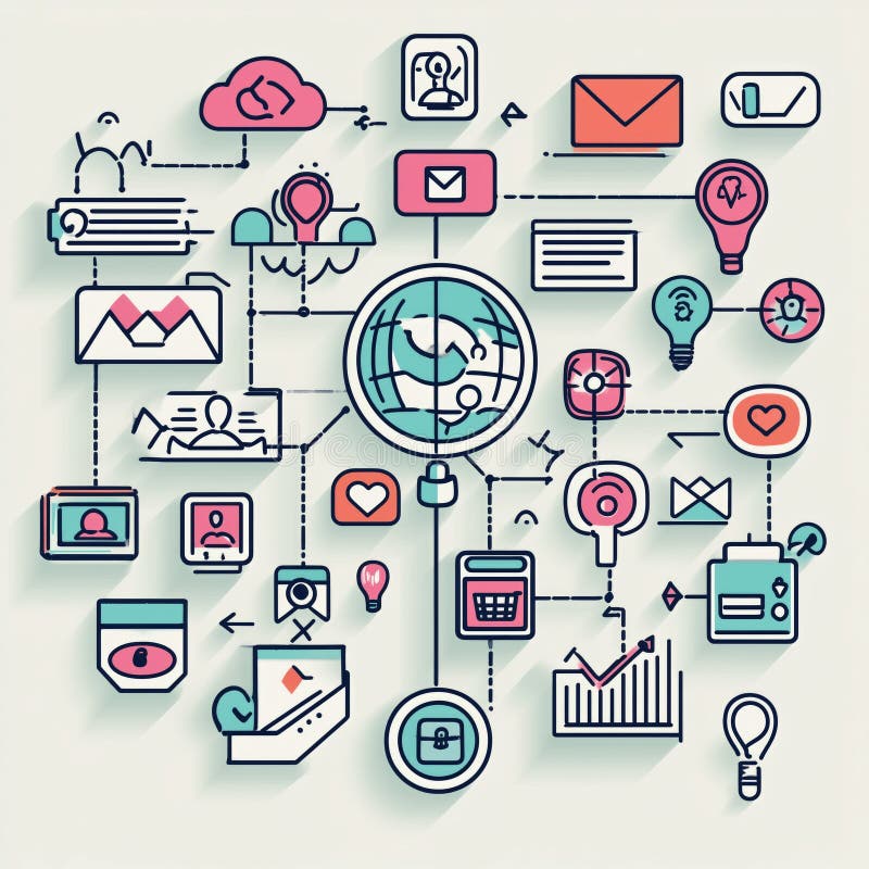 Dynamic Infographic Showcasing Cloud-based Global Connectivity and ...