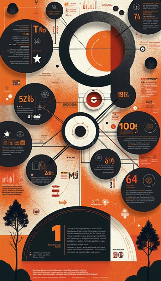 Dynamic Infographic Showcasing Data and Statistics in Vibrant Orange ...