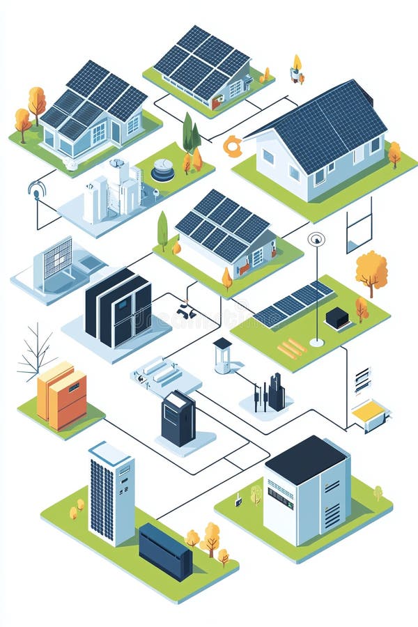 Dynamic Infographic Showing the Components of a Home Solar Power System ...