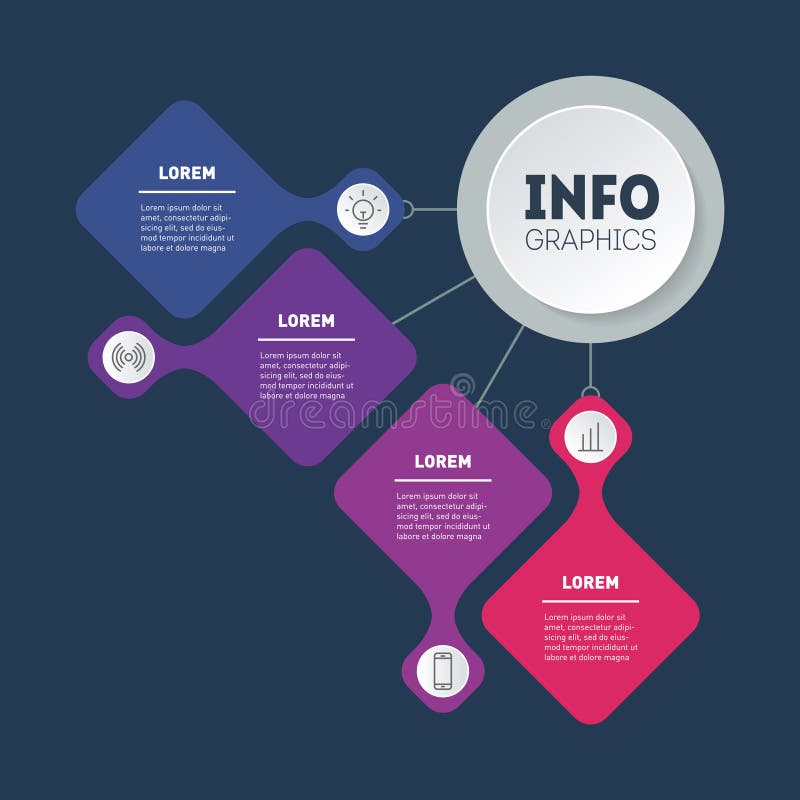 Dynamic Infographics Or Mind Map Of Technology Or Education Process ...