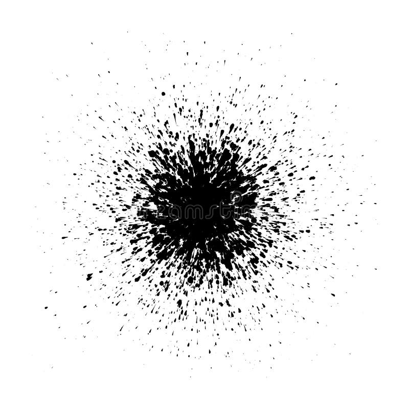 Dynamic Ink Burst in Modern Art Canvas Stock Vector - Illustration of ...