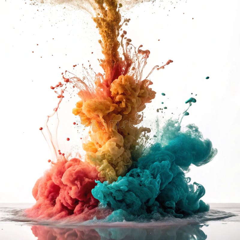 Dynamic ink explosion stock illustration. Illustration of transparent ...