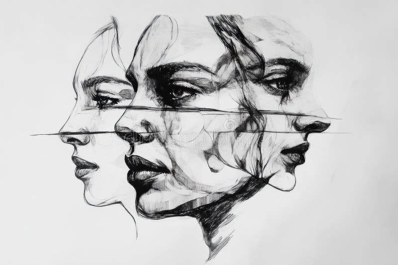 Dynamic Ink Portraits Showcase Faces that Reveal a Range of Emotions ...