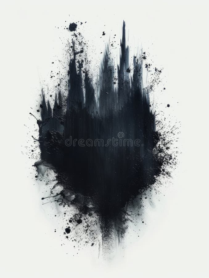 Dynamic Ink Splash Black Watercolor Background Generative AI Stock ...