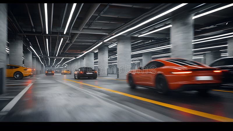Dynamic and Intense Action Sequence Featuring Luxury Cars Racing ...